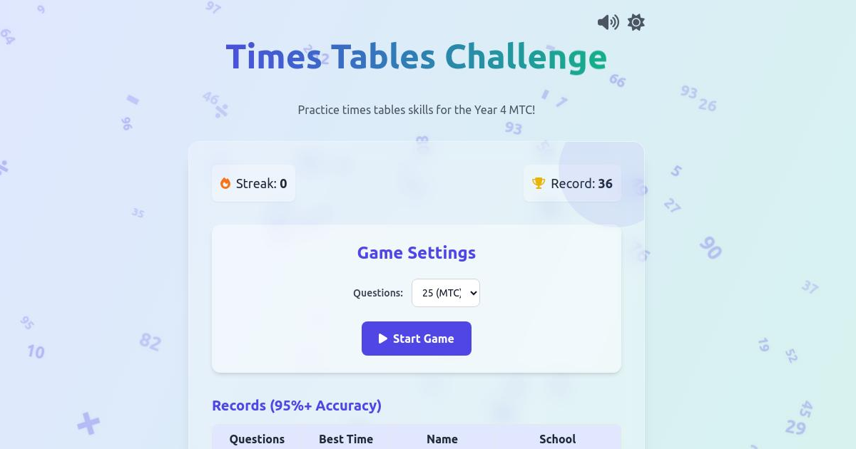 Times Tables Challenge - Free (& Fun) Times Tables Practice for the ...